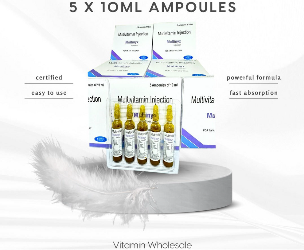 Multivitamin box of 5 x 10ml ampoules – VITAMIN WHOLESALE LTD