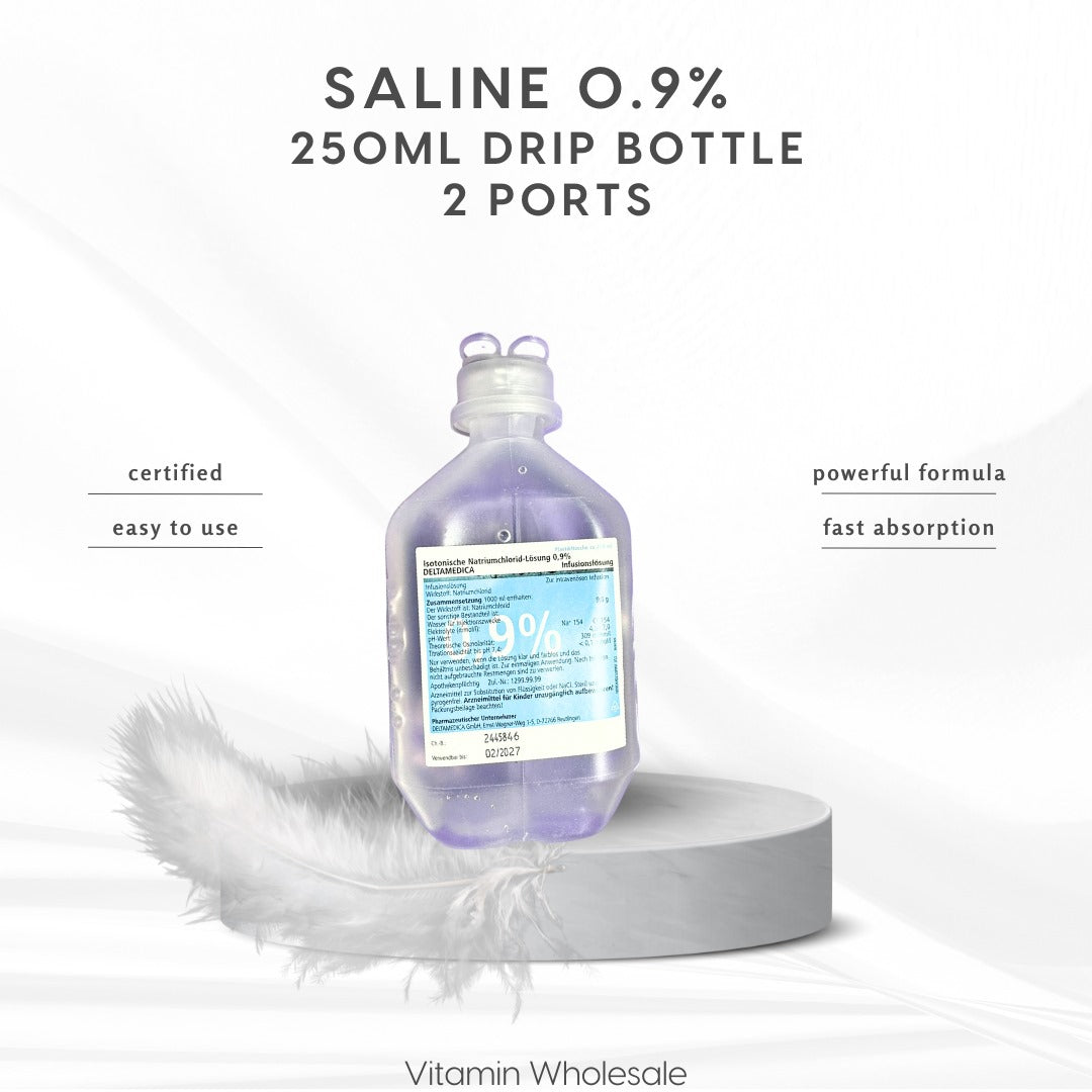 Saline 0.9% 250ml bottle for Injection/ Infusion – VITAMIN WHOLESALE LTD