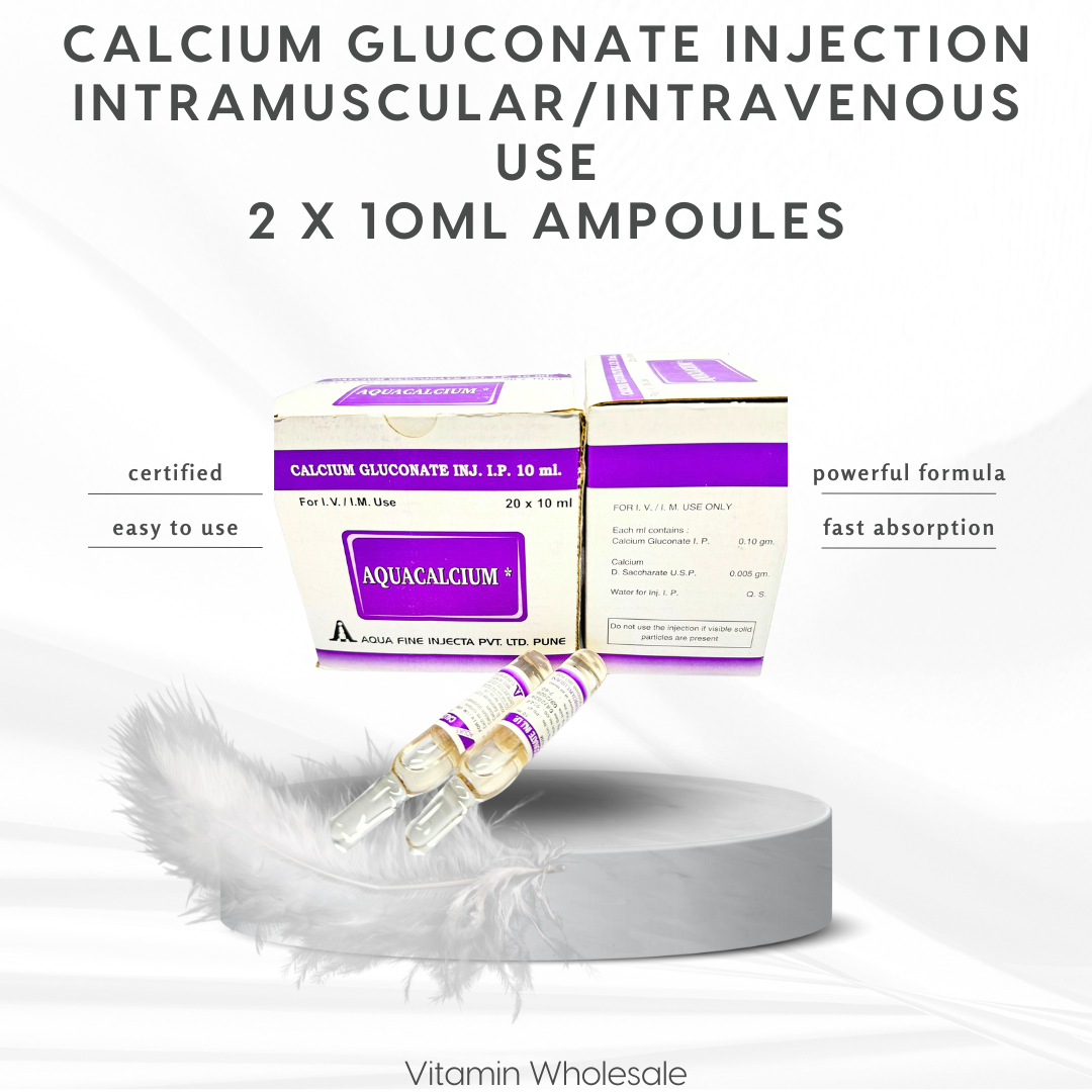 CALCIUM GLUCONATE For Intramuscular Injection and Intravenous use 2 x ...